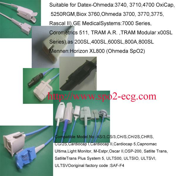 Ohmeda _ Adult finger clip, Hypertronics 7-Pin _ 3700, 3770,3775 _ spo2 ...